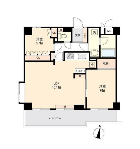ピアコート大倉山 6階 2LDK | 仲介手数料「最大0円」のFLIE（フリエ）