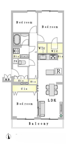 富士見台パークホームズ 3階 3LDK + 2WIC | 仲介手数料「最大0円」のFLIE（フリエ）