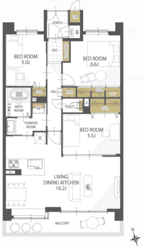 メロディーハイム仁川ガーデンズ 2階 3LDK | 仲介手数料「最大0円」のFLIE（フリエ）