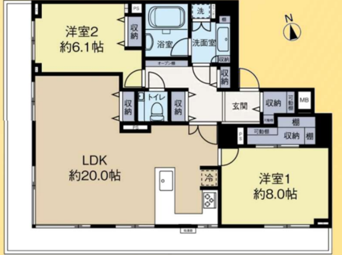 パロス白金 8階 2LDK | 仲介手数料「最大0円」のFLIE（フリエ）