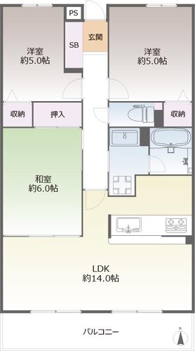 グランドメゾン四條畷 2階 3LDK | 仲介手数料「最大0円」のFLIE（フリエ）