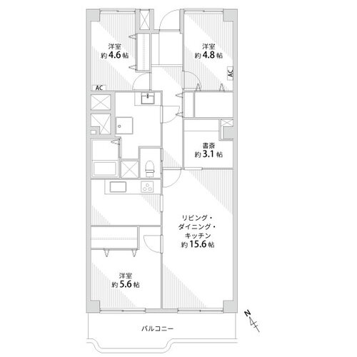朝日ヶ丘レックスマンション2号棟 2階 3LDK | 仲介手数料「最大0円」のFLIE（フリエ）