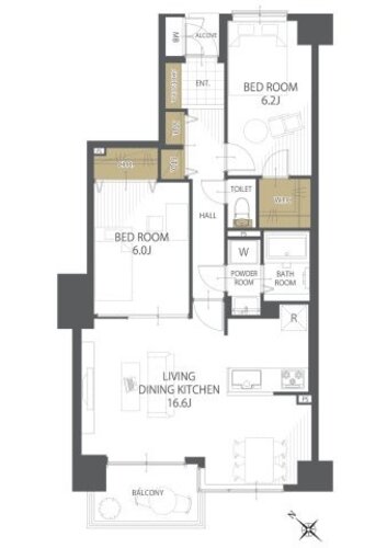 コスモ葛西臨海公園 3階 2LDK + WIC | 仲介手数料「最大0円」のFLIE（フリエ）