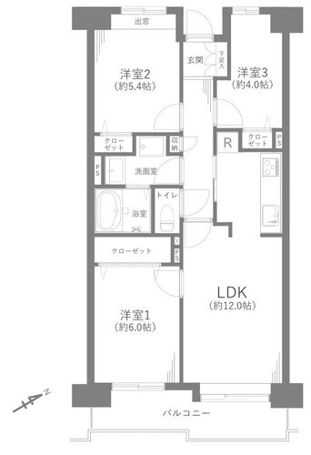 越谷北パーク・ホームズ 2階 3LDK | 仲介手数料「最大0円」のFLIE（フリエ）