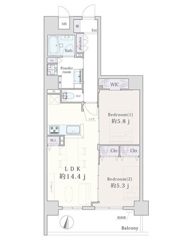 アイディーコート田無WEST 7階 2LDK + W | 仲介手数料「最大0円」のFLIE（フリエ）
