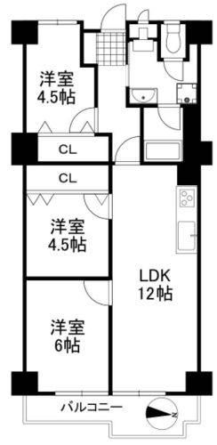 茨木グランドハイツ 3階 3LDK | 仲介手数料「最大0円」のFLIE（フリエ）