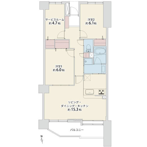 荒巻中央パークマンション 4階 2SLDK | 仲介手数料「最大0円」のFLIE（フリエ）