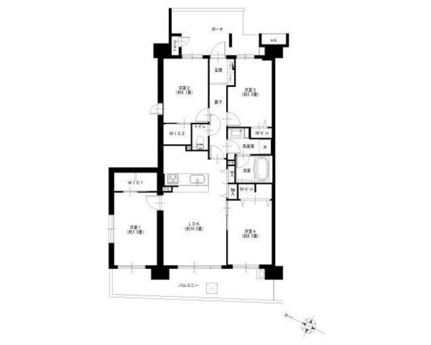 オーベル稲毛エヴァース 9階 4LDK + 2WIC | 仲介手数料「最大0円」のFLIE（フリエ）
