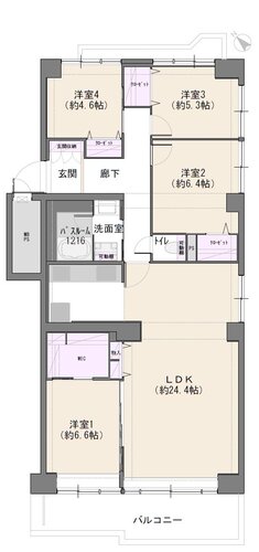 上石神井ハイム4号棟 3階 4LDK + W | 仲介手数料「最大0円」のFLIE（フリエ）