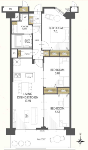 ザ・ウインベル練馬武蔵関 3階 3LDK | 仲介手数料「最大0円」のFLIE（フリエ）