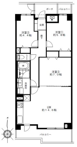 東建ニューハイツ戸塚 2階 3LDK | 仲介手数料「最大0円」のFLIE（フリエ）