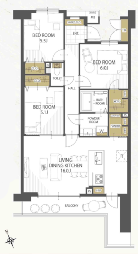 パデシオン宇治木幡Ⅲ番館 4階 3LDK + W＋パントリー | 仲介手数料「最大0円」のFLIE（フリエ）