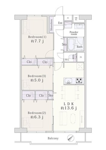行徳ニューハイツ2号棟 7階 3LDK | 仲介手数料「最大0円」のFLIE（フリエ）