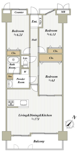 セルヴィオ3番館 20階 3LDK | 仲介手数料「最大0円」のFLIE（フリエ）