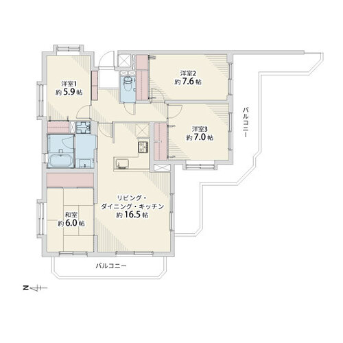 ダイアパレス大橋南参番館 3階 4LDK | 仲介手数料「最大0円」のFLIE（フリエ）