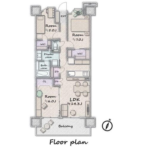 ダイアパレス北小金ヒルズ 6階 3LDK | 仲介手数料「最大0円」のFLIE（フリエ）