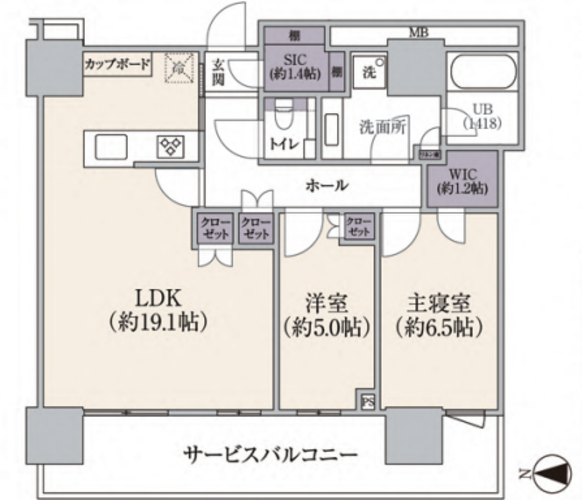 THE YOKOHAMA FRONT TOWER 39階 2LDK + WIC＋SIC | 仲介手数料「最大0円」のFLIE（フリエ）