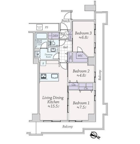 トルナーレ日本橋浜町 28階 3LDK + W | 仲介手数料「最大0円」のFLIE（フリエ）