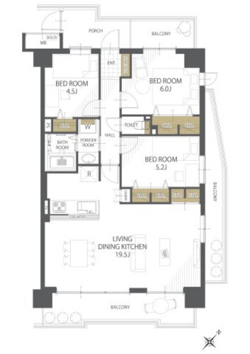 朝日プラザ川口青木 3階 3LDK | 仲介手数料「最大0円」のFLIE（フリエ）