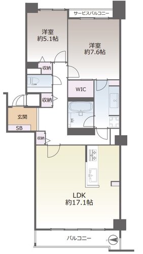 パーク・ハイム夙川泉町 2階 2LDK | 仲介手数料「最大0円」のFLIE（フリエ）