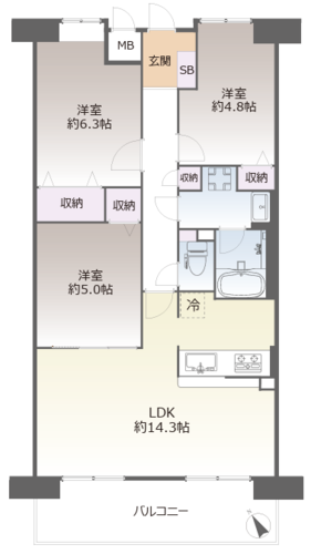 藤和シティホームズ西宮東町 2階 3LDK | 仲介手数料「最大0円」のFLIE（フリエ）
