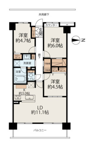 ステイツ武蔵野・東大和グランパサージュ 8階 3LDK | 仲介手数料「最大0円」のFLIE（フリエ）