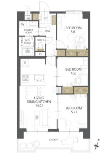 ノバカネイチ阿波座二番館 9階 3LDK | 仲介手数料「最大0円」のFLIE（フリエ）