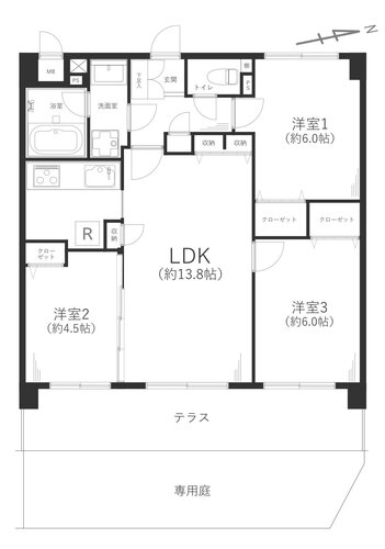 藤和ライブタウン横浜神大寺A棟 1階 3LDK + 専用庭 | 仲介手数料「最大0円」のFLIE（フリエ）