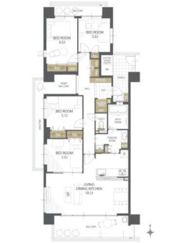 ア・デイ彩都C棟 6階 4LDK + SIC | 仲介手数料「最大0円」のFLIE（フリエ）