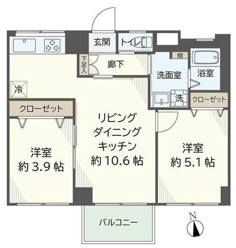 ときわ第一マンション 2階 2LDK | 仲介手数料「最大0円」のFLIE（フリエ）