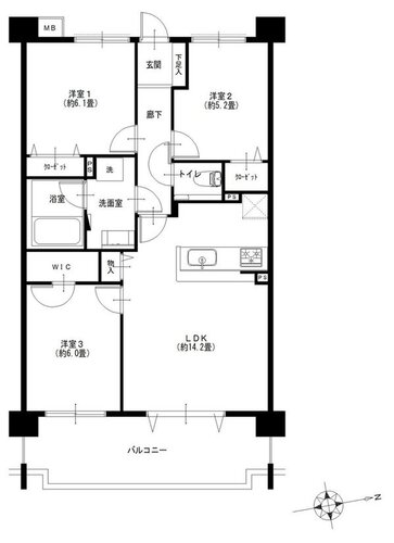 リステージパルティエラルジュ 5階 3LDK + W | 仲介手数料「最大0円」のFLIE（フリエ）