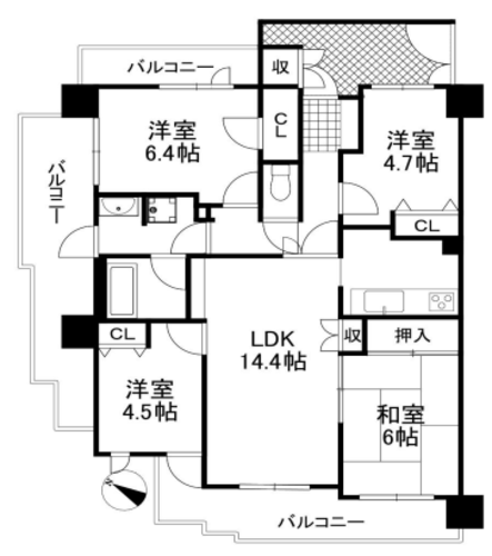 アクアパークCITY岸和田南4番館 5階 4LDK | 仲介手数料「最大0円」のFLIE（フリエ）