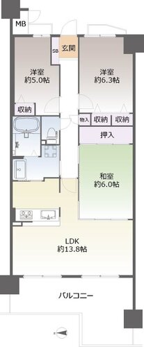 ラ・ビスタ宝塚ウエストウイング・オクシア 3階 3LDK | 仲介手数料「最大0円」のFLIE（フリエ）