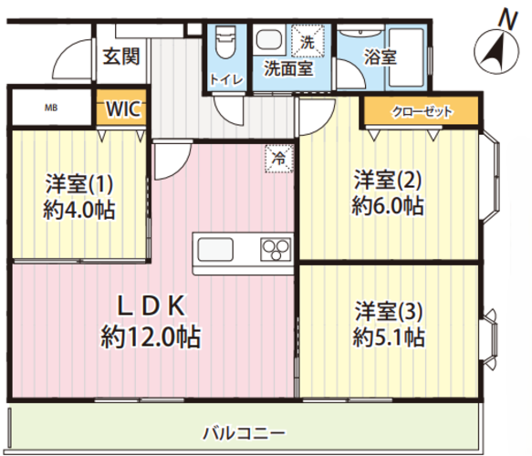 ロイヤルステージ海老名 6階 3LDK + WIC | 仲介手数料「最大0円」のFLIE（フリエ）